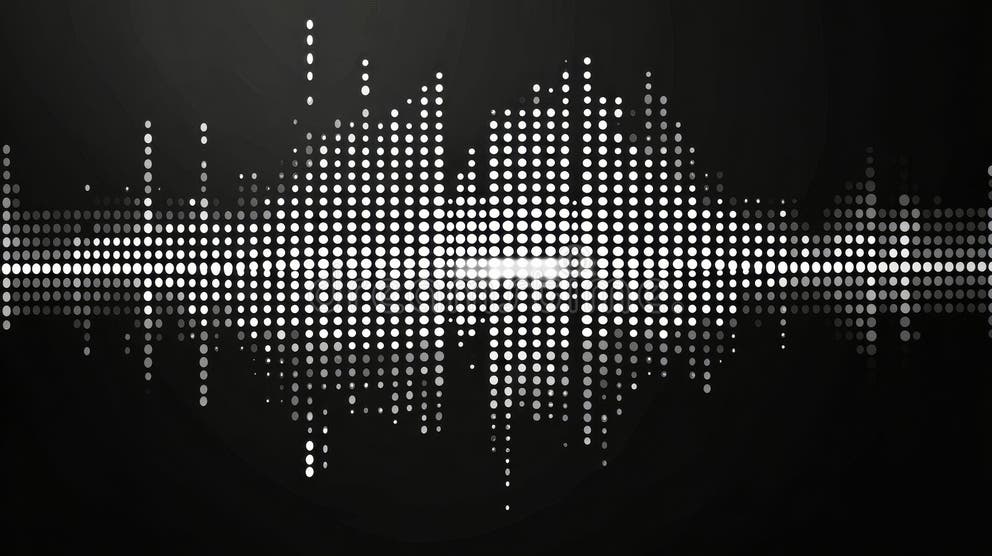 Stylized Dotted Sound Wave Pattern Showcasing Sleek Halftone Design in ...