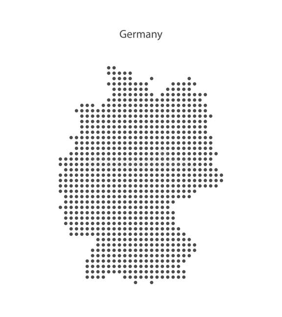 Stylized Dotted Vector Map of Germany. Abstract Germany Dot Pattern Design Stock Vector ...