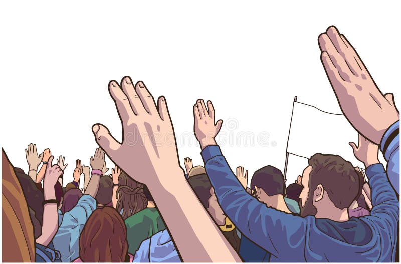 Illustration Of Student Demonstration With Blank Signs Stock Vector ...