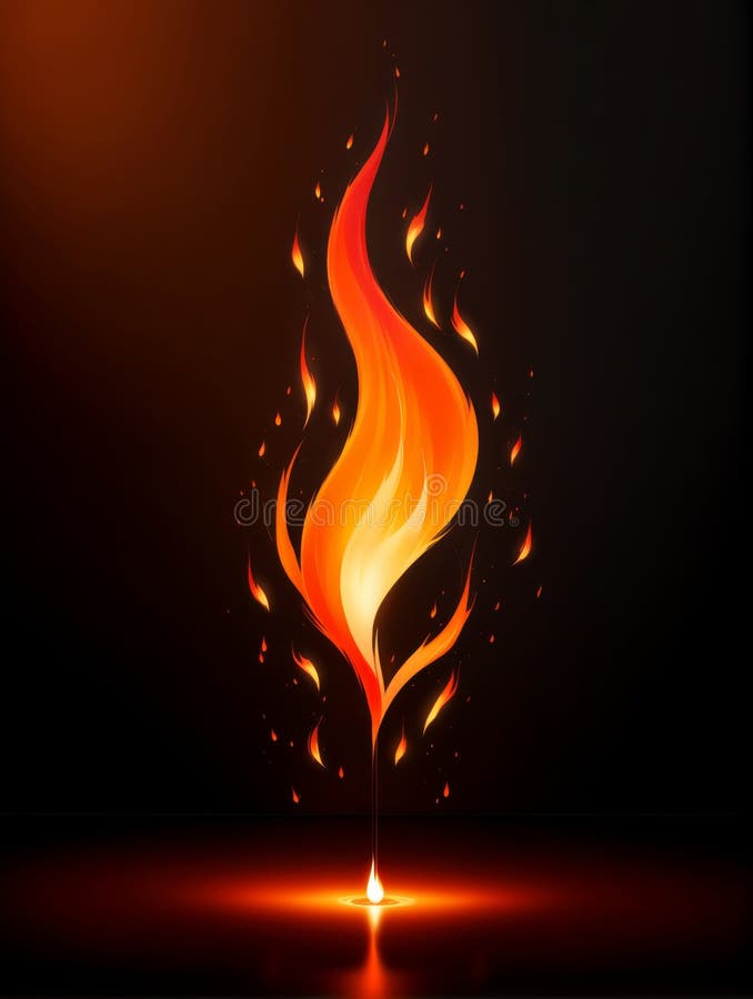 Abstract Fire Graphics Anime Style Stock Illustration - Illustration of ...