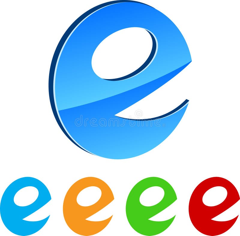 Stylized E. stock vector. Illustration of pictogram, group - 11984793