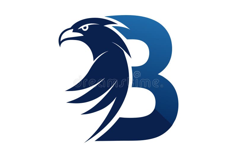 Stylized Eagle Head Emblem B Illustration for Your Vector Design Stock ...