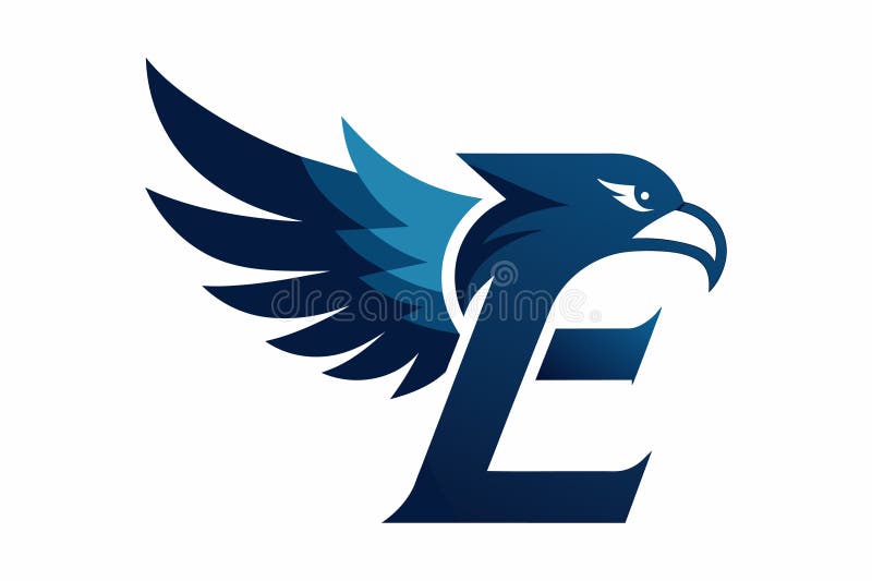 Stylized Eagle Head Emblem E Illustration for Your Design Stock Vector ...