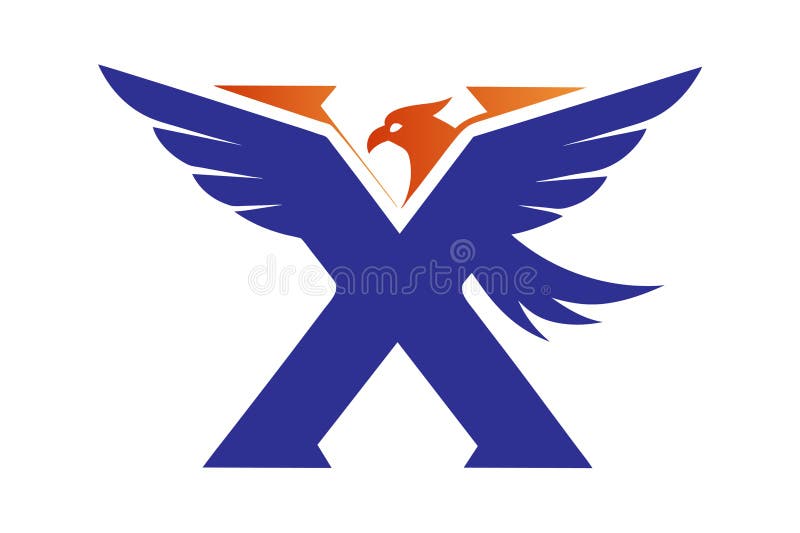 Stylized Eagle Head Emblem X Illustration for Your Vector Design Stock ...