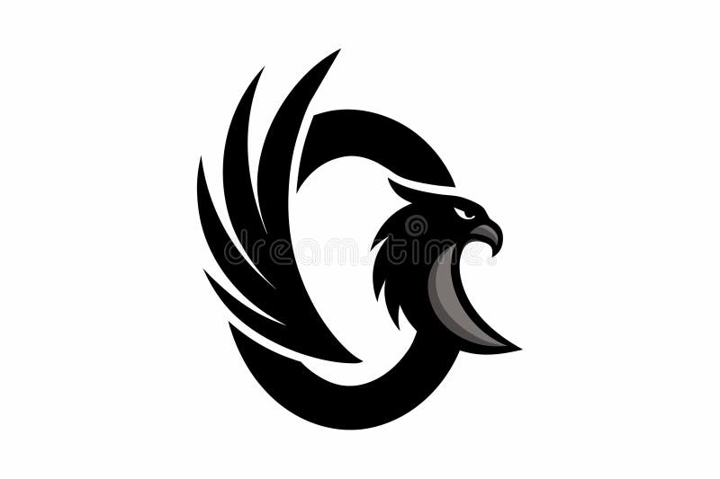 Stylized Eagle Head Emblem O Illustration for Your Vector Design Stock ...