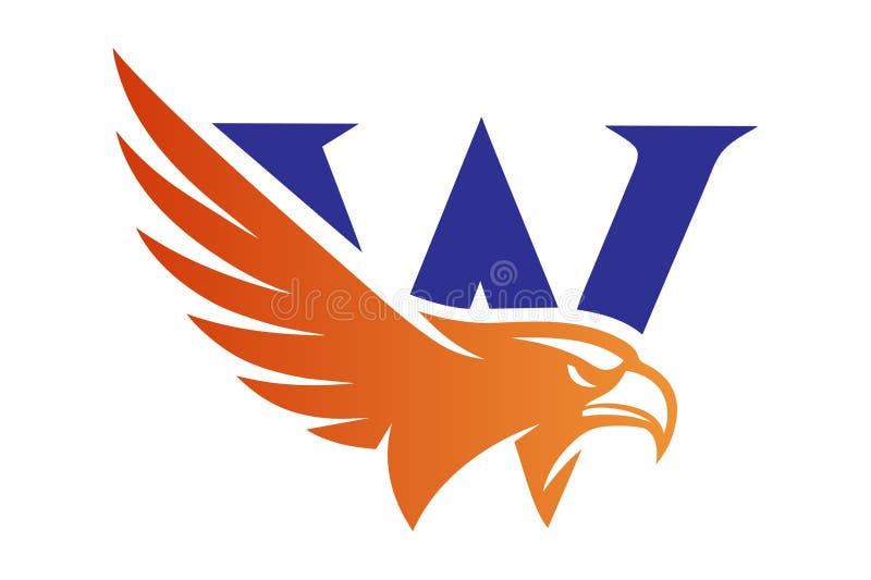 Stylized Eagle Head Emblem W Illustration for Your Vector Design Stock ...
