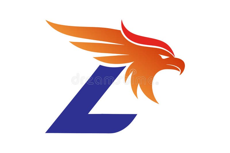 Stylized Eagle Head Emblem Z Illustration for Your Vector Design Stock ...