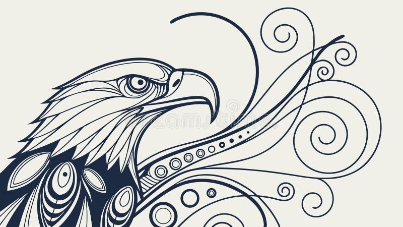 Stylized Eagle Head with Ornate Patterns for a Powerful Vector Logo ...