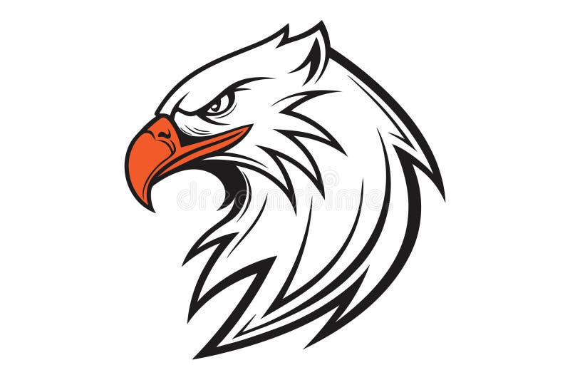 Powerful Eagle Head Logo Badge Illustration EPS Format Stock Vector ...