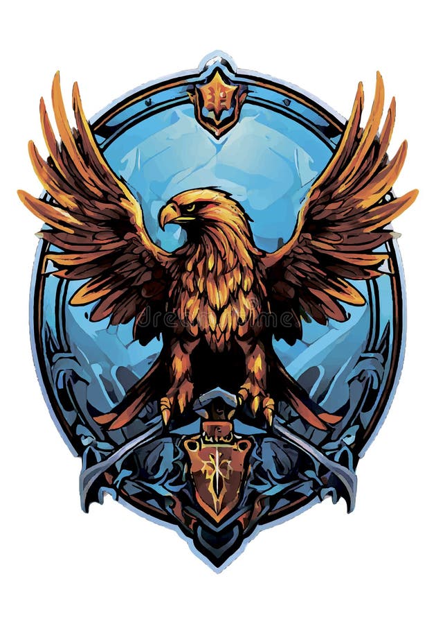 A Stylized Eagle with Outstretched Wings. Stock Vector - Illustration ...