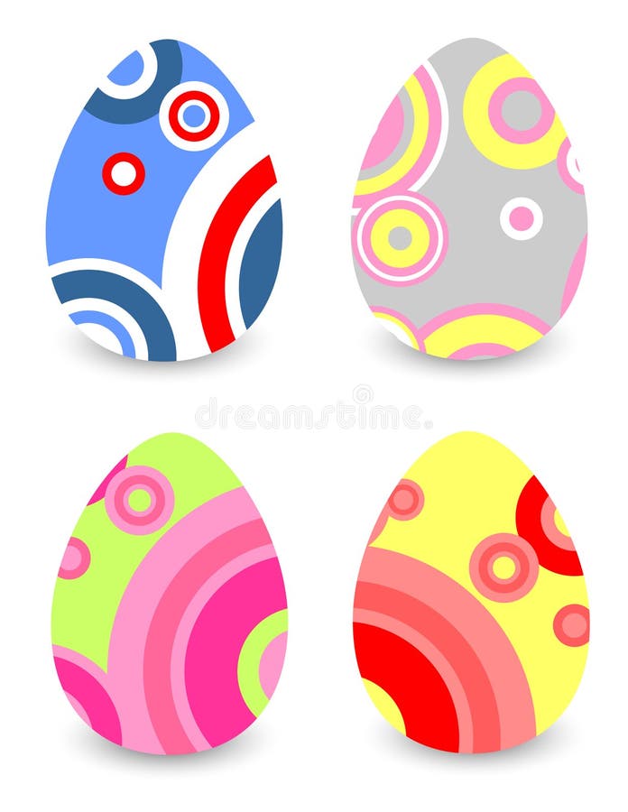 Stylized Easter Egg with Red Ribbon Stock Vector - Illustration of ...