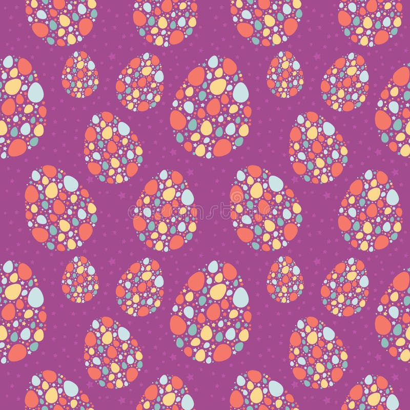 Stylized Easter Eggs Seamless Texture Stock Vector - Illustration of ...