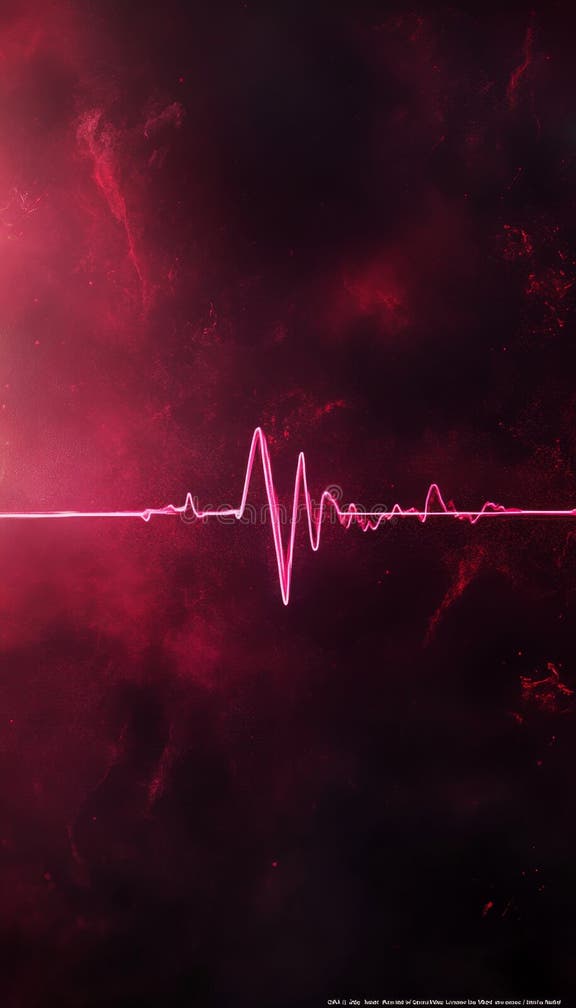 Stylized ECG Heartbeat Line on Dark Gradient Backdrop with Subtle Glow ...