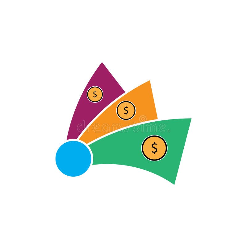 Stylized of Economic Colorful Logos and Symbol Stock Illustration ...