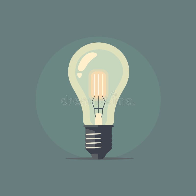 Stylized Edison Bulb Vector Illustration Stock Vector - Illustration of ...
