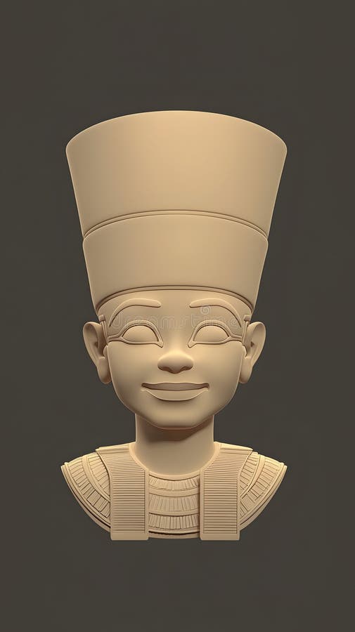 Stylized Egyptian Pharaoh Bust Stock Image - Image of heritage, bust ...