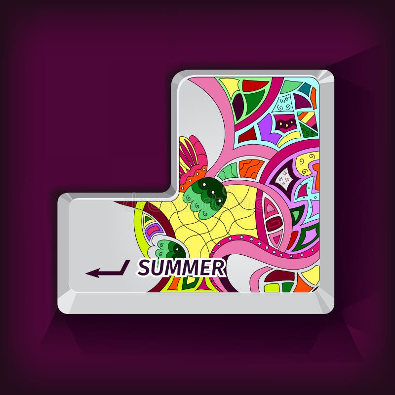 Stylized enter key stock illustration. Illustration of advertisement ...