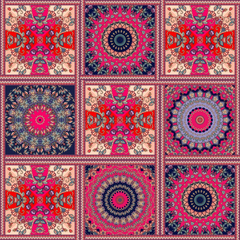 Ethnic Bright Seamless Ornamental Pattern. Indian Motives Stock Vector ...