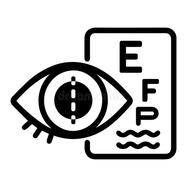 Stylized Eye Snellen Chart, Representing Optometry and Vision Testing ...