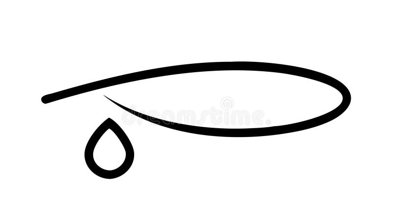 Stylized Eye with Teardrop Icon Vector for Emotion, Vector Design ...