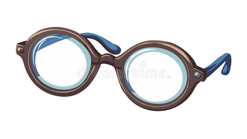 Stylized Eyeglasses Outline Vector Illustration, Optical Accessory ...