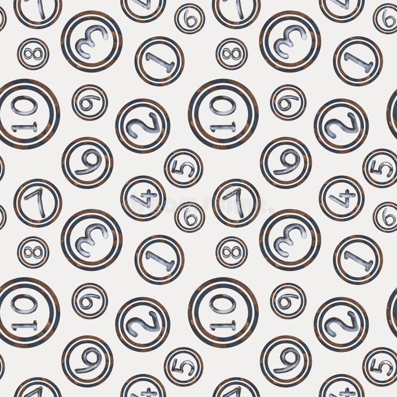 Stylized Fabric Print Featuring Colorful Numbers in Varying Sizes for ...