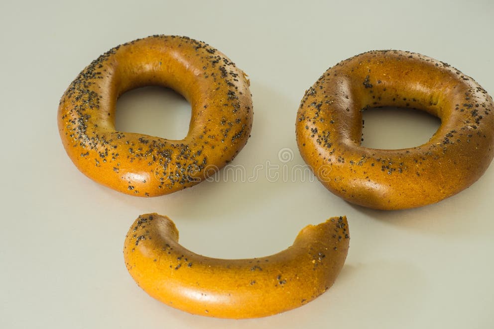 The Stylized Face of Bagels Stock Image - Image of bread, grain: 84427635