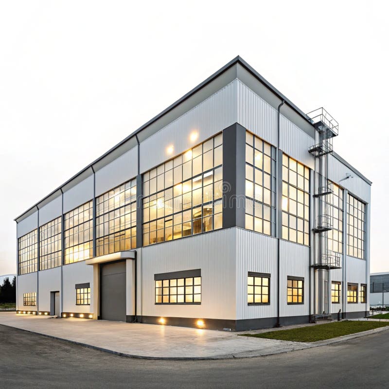 Stylized factory stock illustration. Illustration of futuristic - 357918007