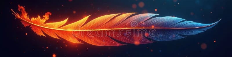 Stylized Feather and Stylized Flame on a Simple Scale , Measure ...