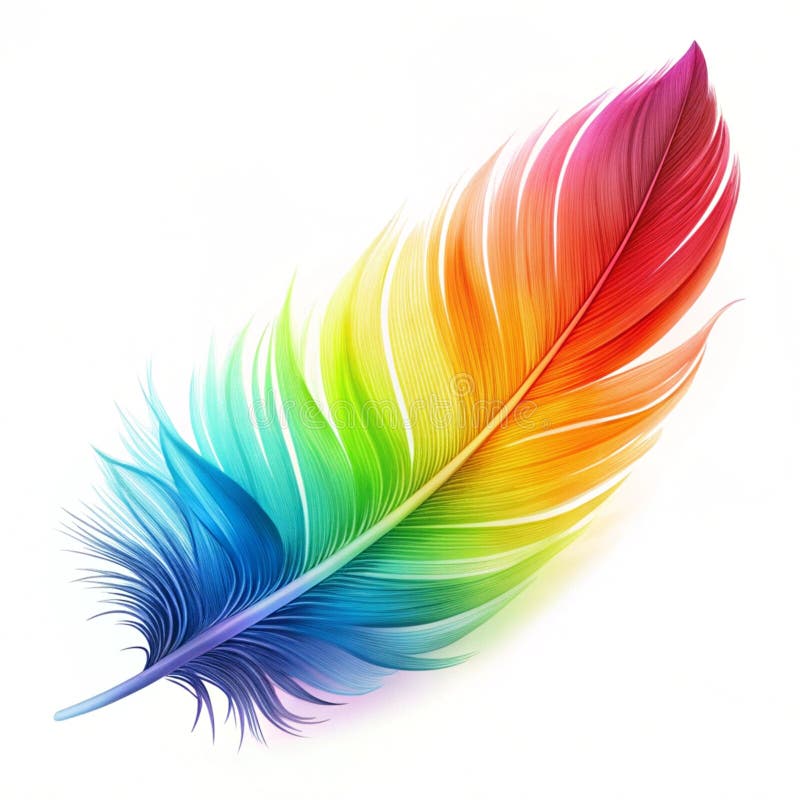 Abstract Feather with Gradient Colors Stock Illustration - Illustration ...