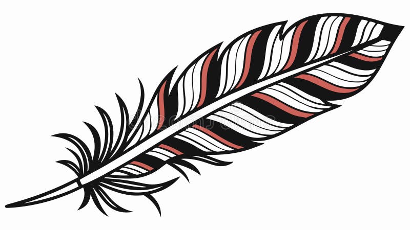 Stylized Feather Illustration Vector Graphic, Vector Design Generative ...