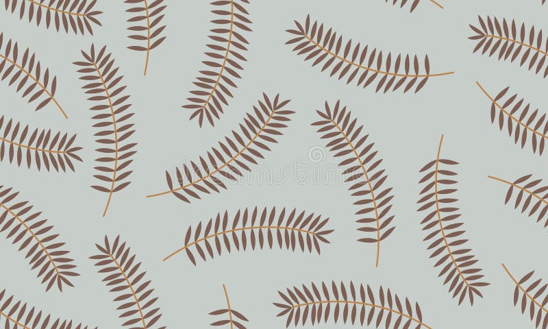 Stylized Fern Leaves Seamless Pattern Background Stock Illustration ...