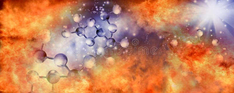 Stylized Figures of DNA Helices on Fire Stock Illustration ...