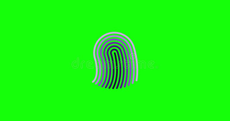 Stylized Finger Print Animated Icon. Fingerprint Lock Secure Concept ...