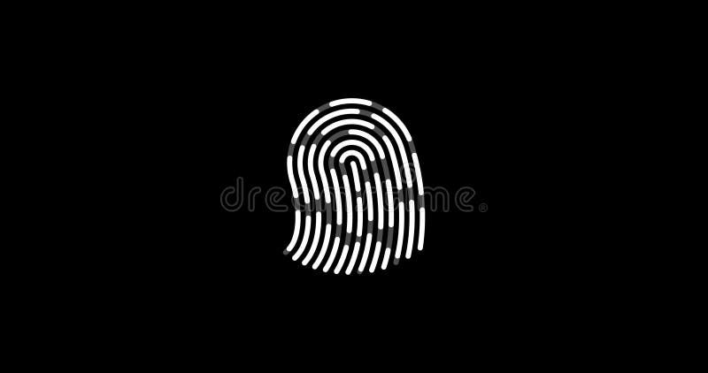 Stylized Finger Print Animated Icon. Fingerprint Lock Secure Concept ...