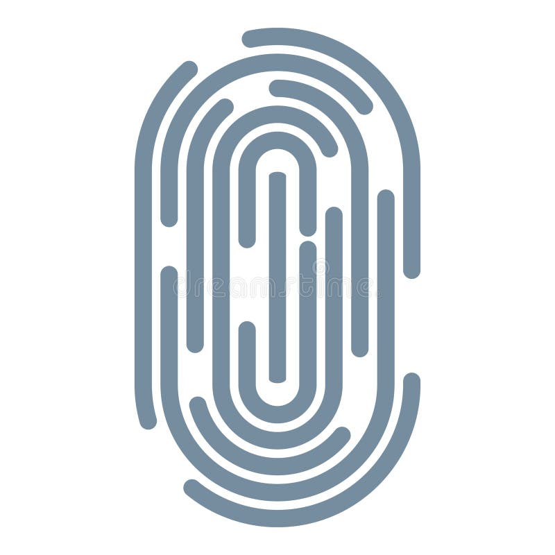 Simple Fingerprint Icon Representing Security and Identification Stock ...