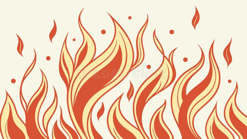 Stylized Fire Flames Illustration, Heat and Energy, Vector Design ...
