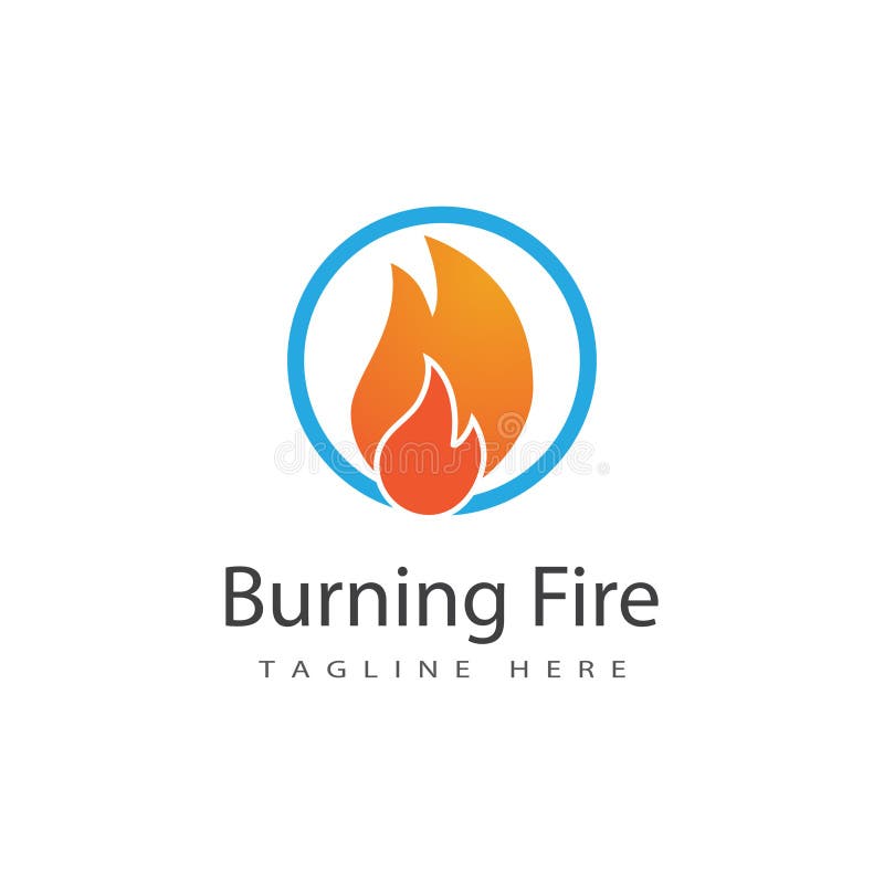 Stylized Fire Logo Vector and Symbol Stock Vector - Illustration of ...