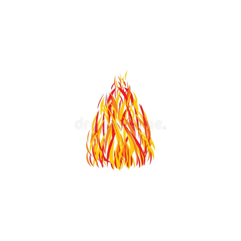 Stylized Fire Vector Design Illustration Element Stock Vector ...