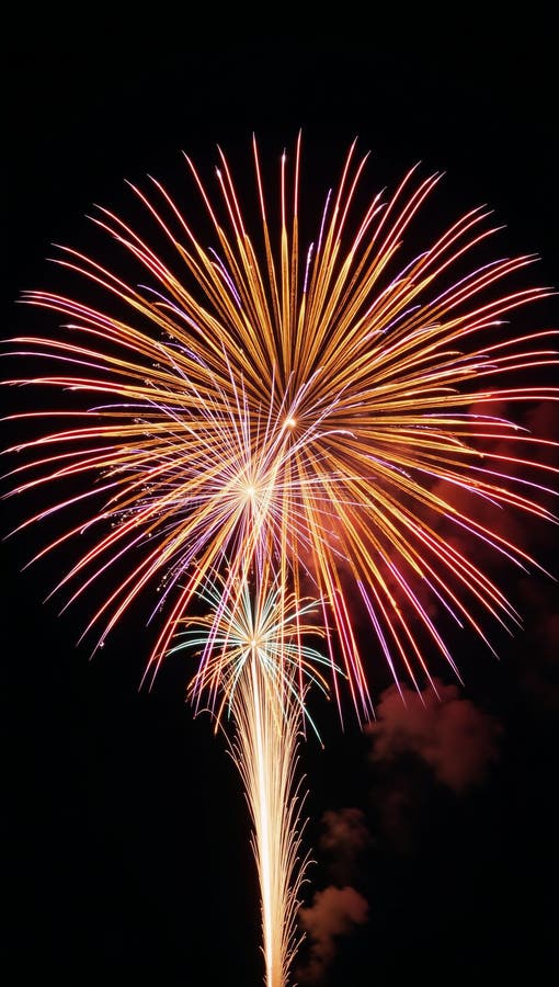 Stylized Firework Elements Added To Artwork for Vibrant Effect Vibrant ...