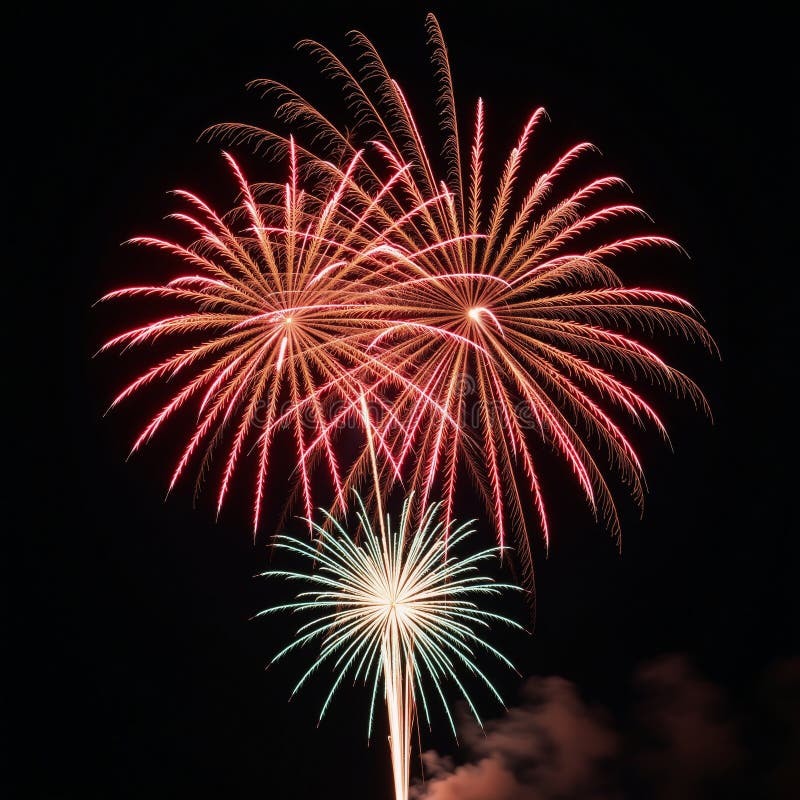 Stylized Firework Elements Added To Artwork for Vibrant Effect Vibrant ...