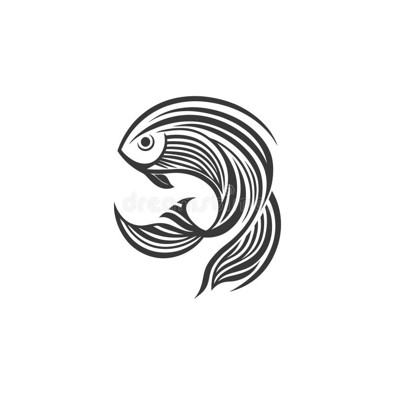 AI-Generated Fish Logo stock illustration. Illustration of pattern ...