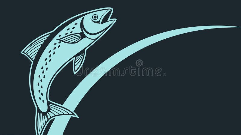 Stylized Fish Illustration with Dynamic Trailing Lines Vector Design ...