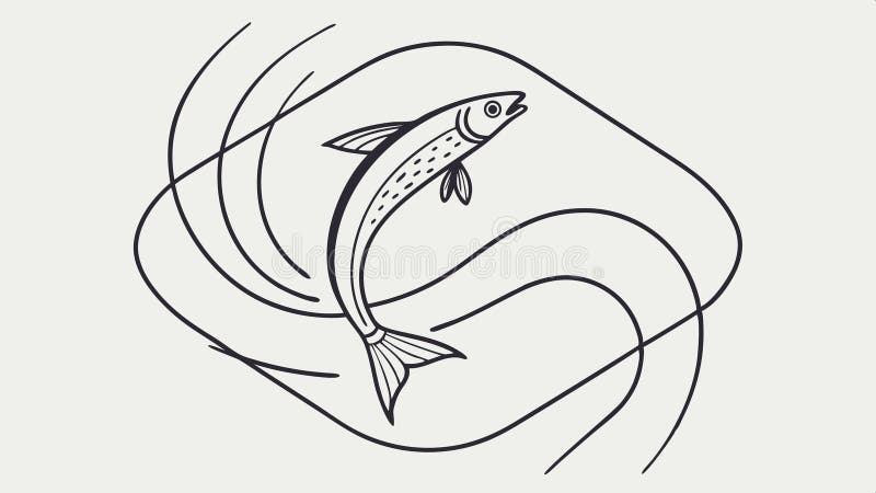 Stylized Fish Leaping Out of Water Graphic Vector Design Generative AI ...