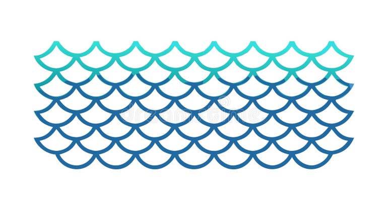 Stylized Fish Scale Pattern. Abstract Nautical Texture, Vector Design ...