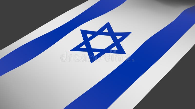 Stylized Flag of Israel on a Gray Background. Stock Illustration ...