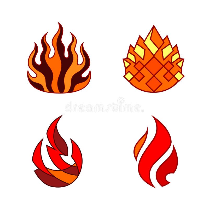 Stylized flame stock vector. Illustration of furnace - 48808069