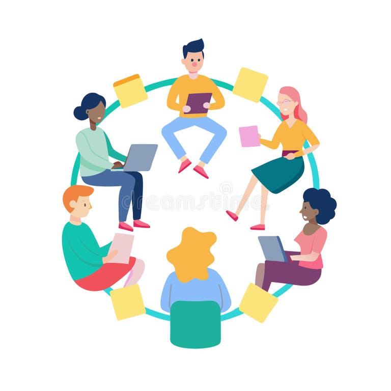 Diverse Team Collaboration Meeting, Teamwork and Technology Concept ...