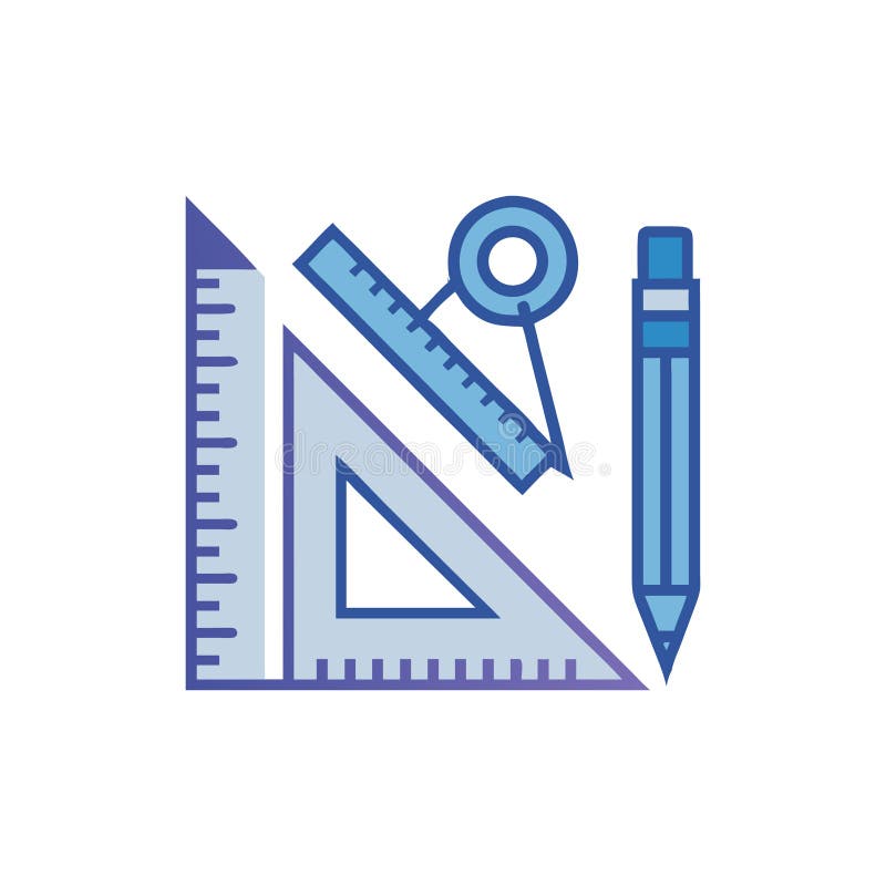 Geometric Tools on a White Backround Perfect for Education Stock Photo ...