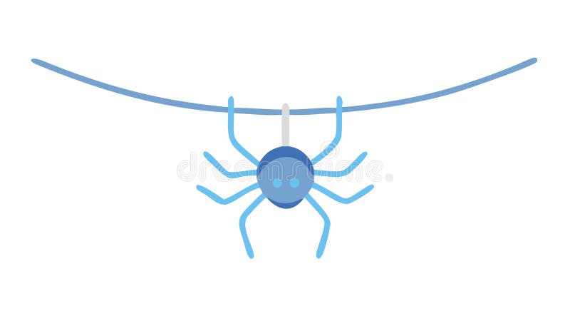 Spider on Thread Icon. Flat Vector Insect Graphic Element Symbol Design ...